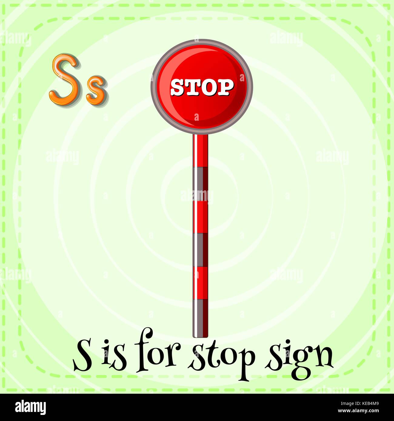 Children stop sign Stock Vector Images - Alamy