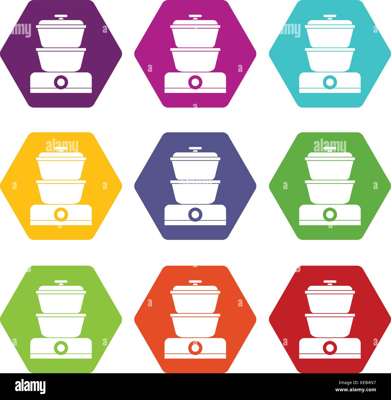 Steamer icon set color hexahedron Stock Vector Image & Art - Alamy