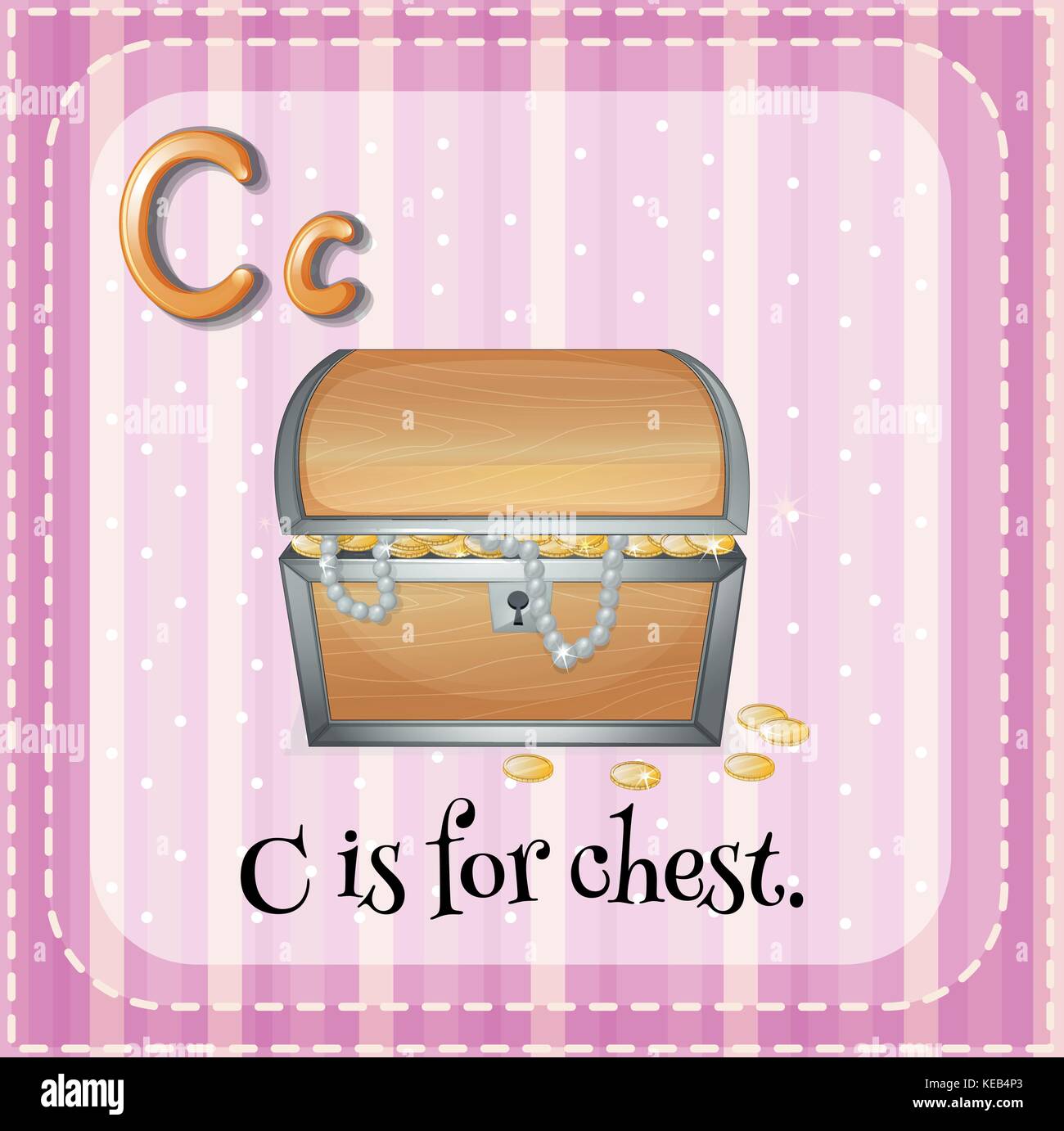 Flashcard letter C is for chest Stock Vector Image & Art - Alamy