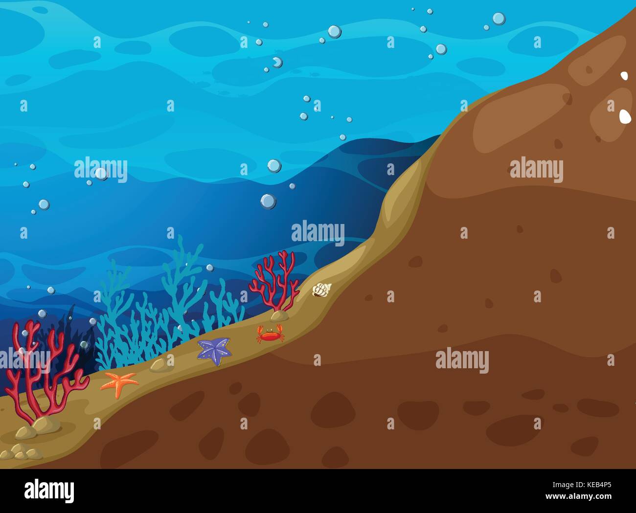 Illustration of an underwater scene Stock Vector Image & Art - Alamy