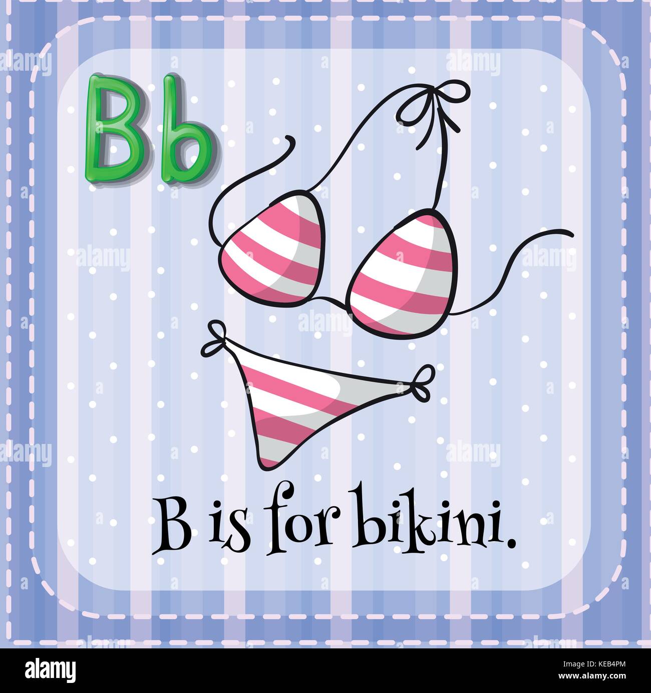 Flashcard letter B is for bikini Stock Vector Image & Art - Alamy