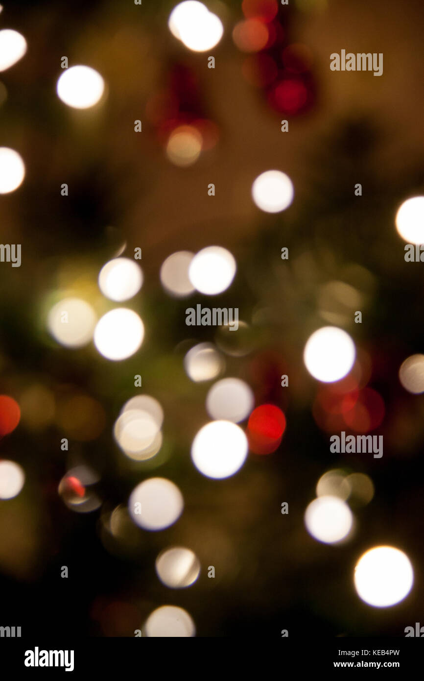 Bokeh Background with Christmas Feeling, Red and Green Stock Photo - Alamy