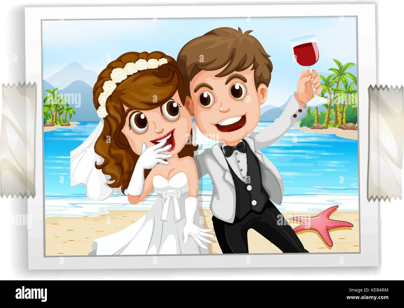 Marriage wedding back view Stock Vector Images - Alamy