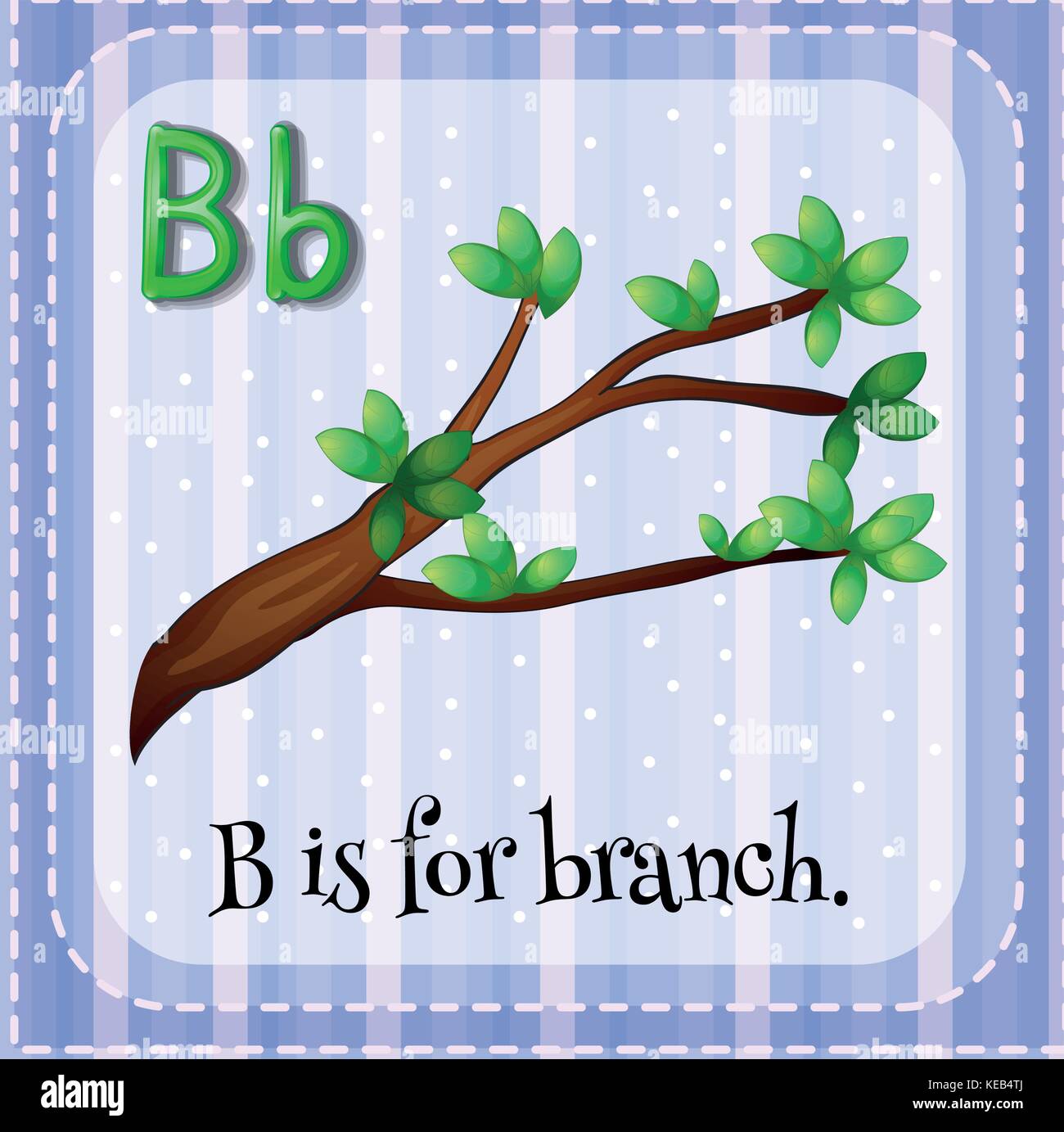 English flashcard letter B is for branch Stock Vector Image & Art - Alamy