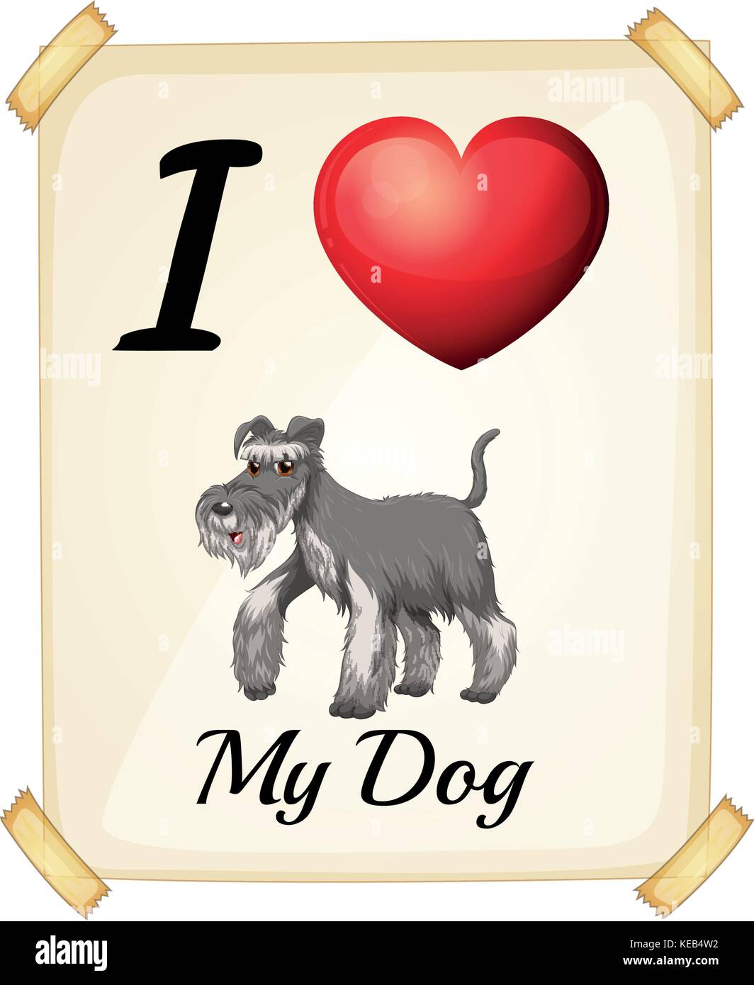 I love my dog sign Stock Vector Image & Art - Alamy