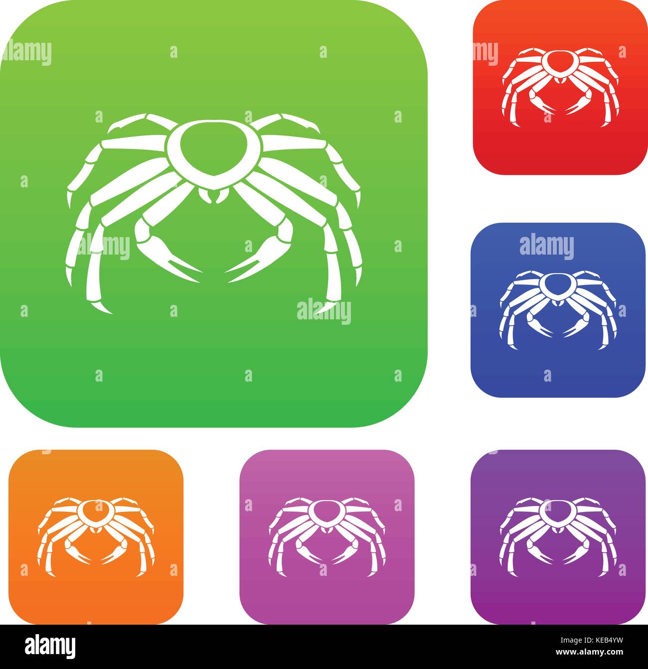Snow crab set color collection Stock Vector Image & Art - Alamy