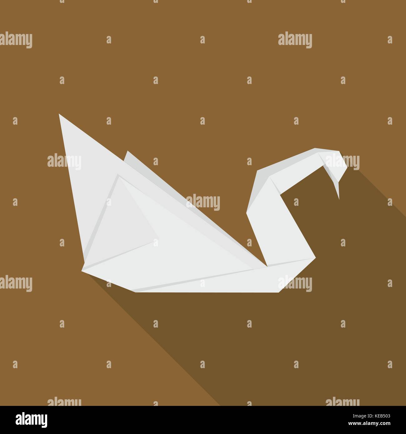 Origami swan icon, flat style Stock Vector Image & Art - Alamy