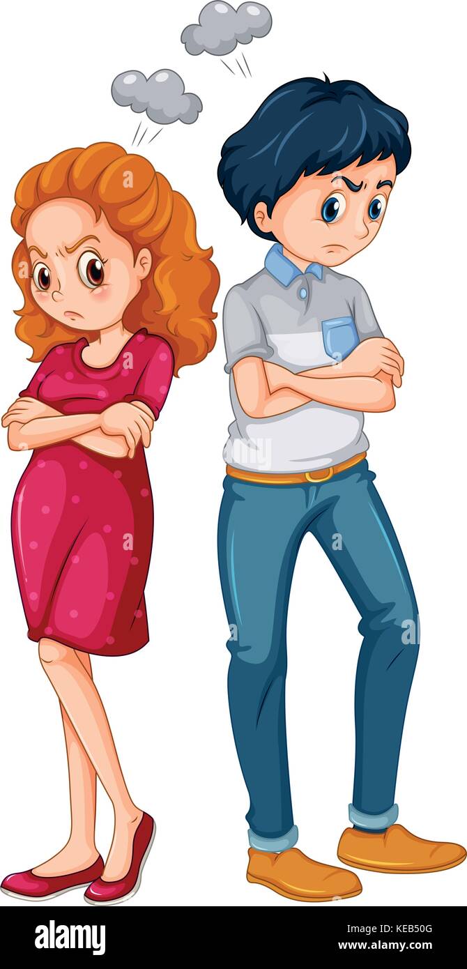Couple angry other Stock Vector Images - Alamy