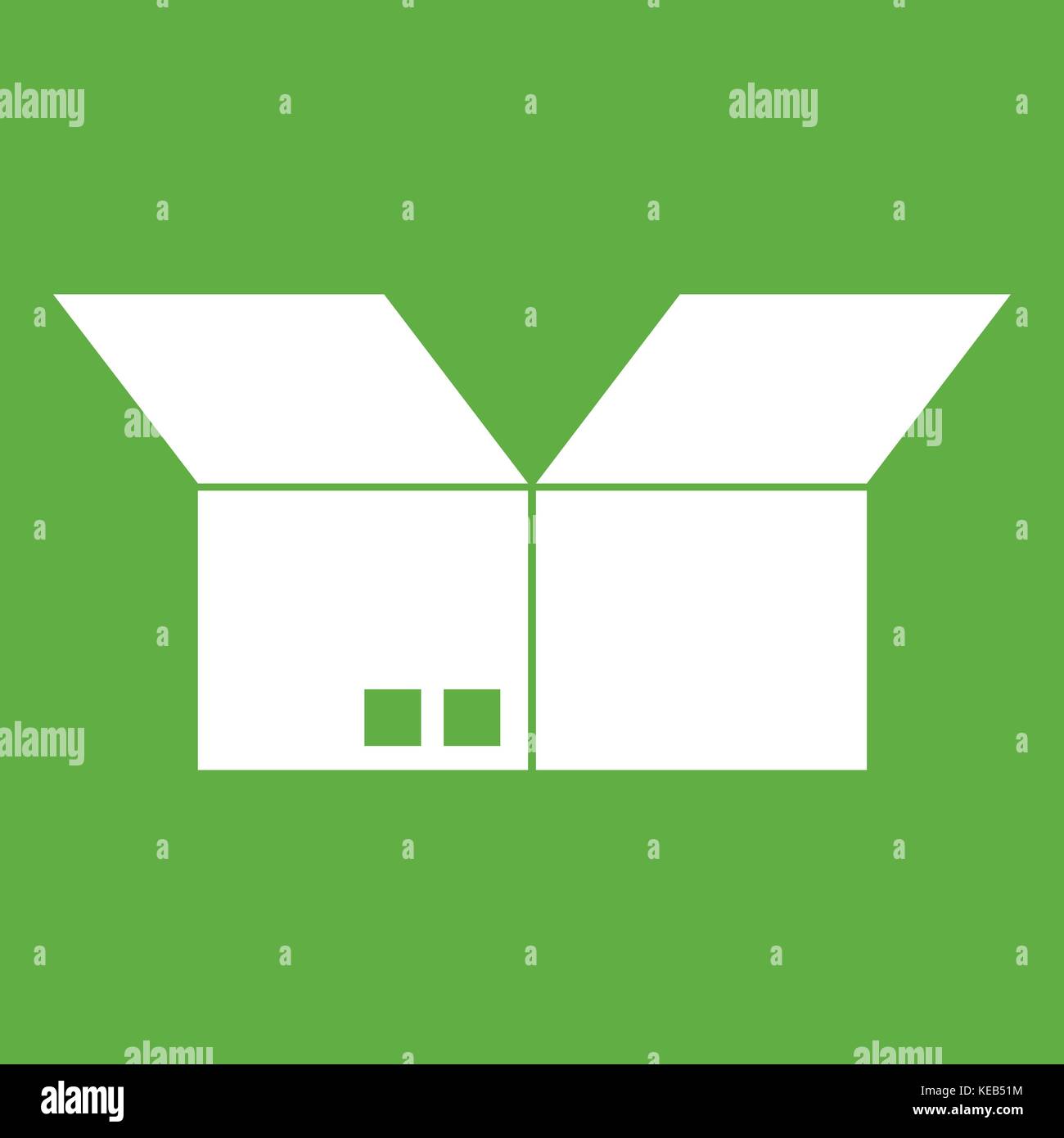 Opened cardboard box icon green Stock Vector Image & Art - Alamy