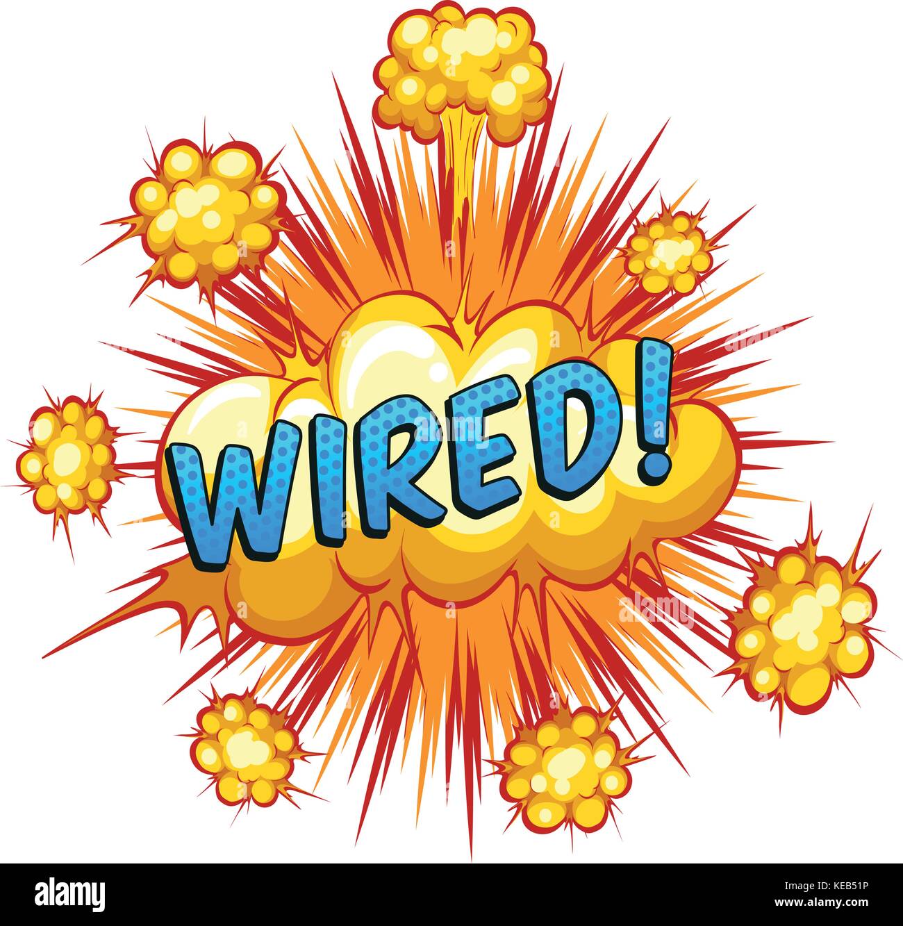 Word wired with cloud explosion background Stock Vector Image & Art - Alamy