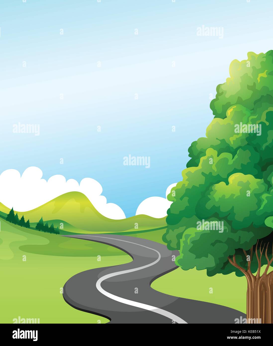 Hills spring countryside outdoors Stock Vector Images - Alamy