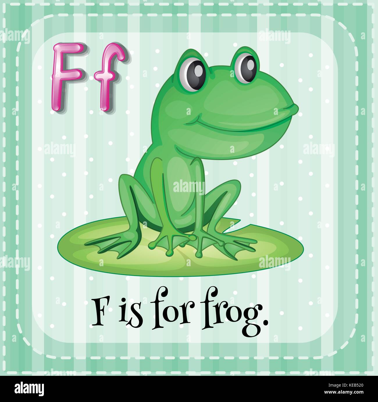 Flashcard letter F is for frog Stock Vector Image & Art - Alamy