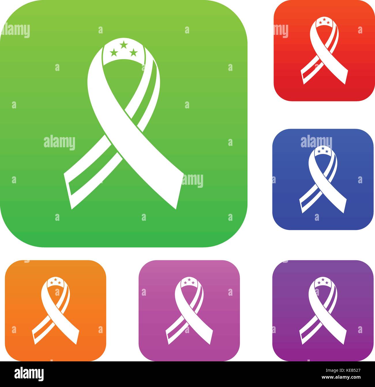 American ribbon set color collection Stock Vector Image & Art - Alamy
