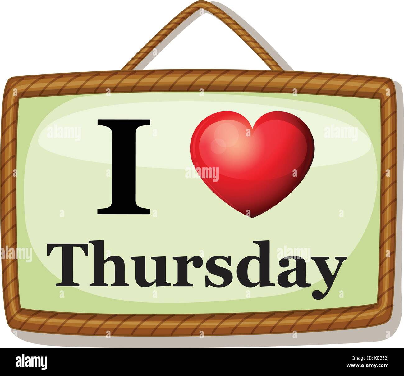 Illustration of I love Thursday banner Stock Vector Image & Art - Alamy
