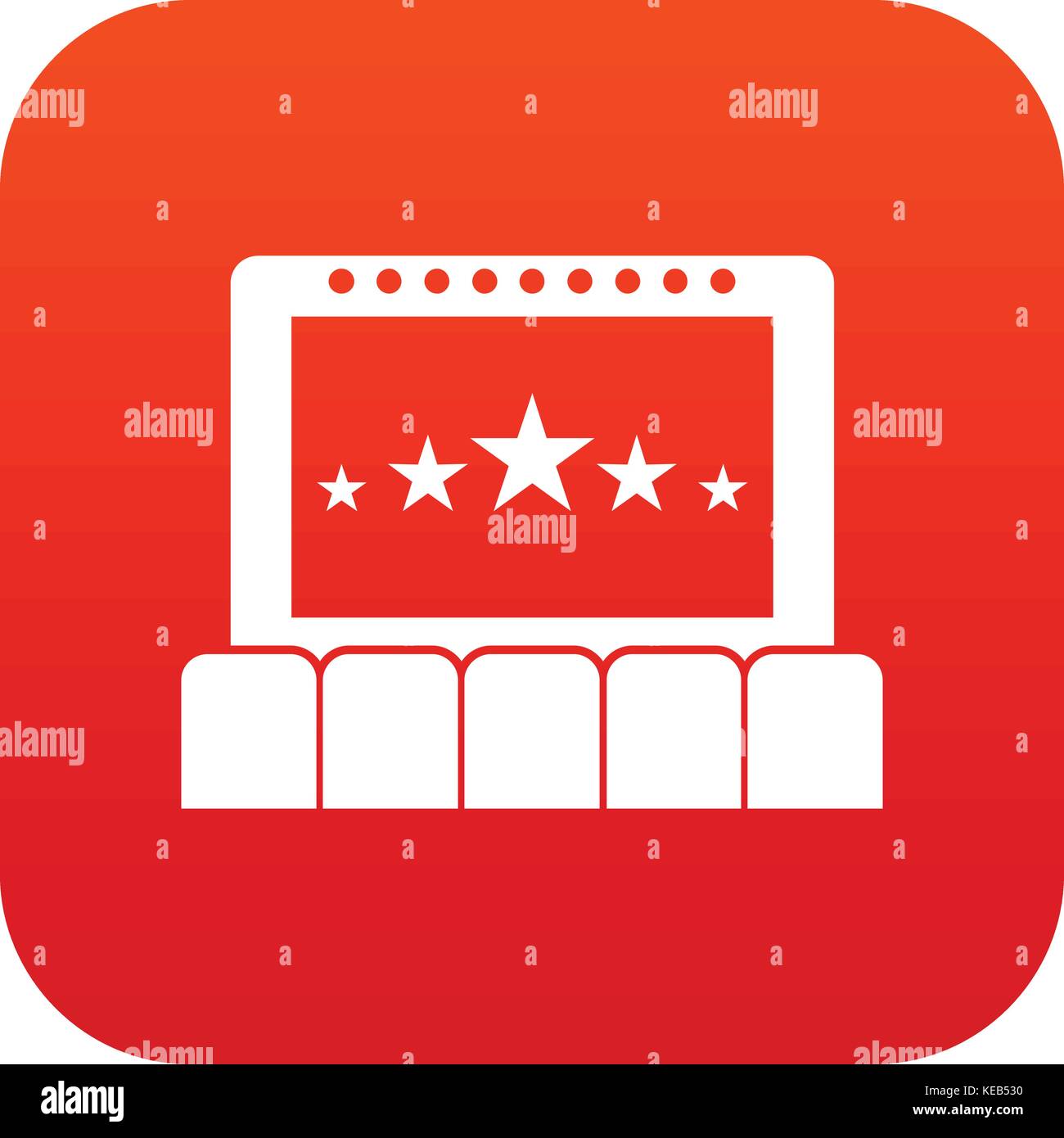 Cinema icon digital red Stock Vector Image & Art - Alamy