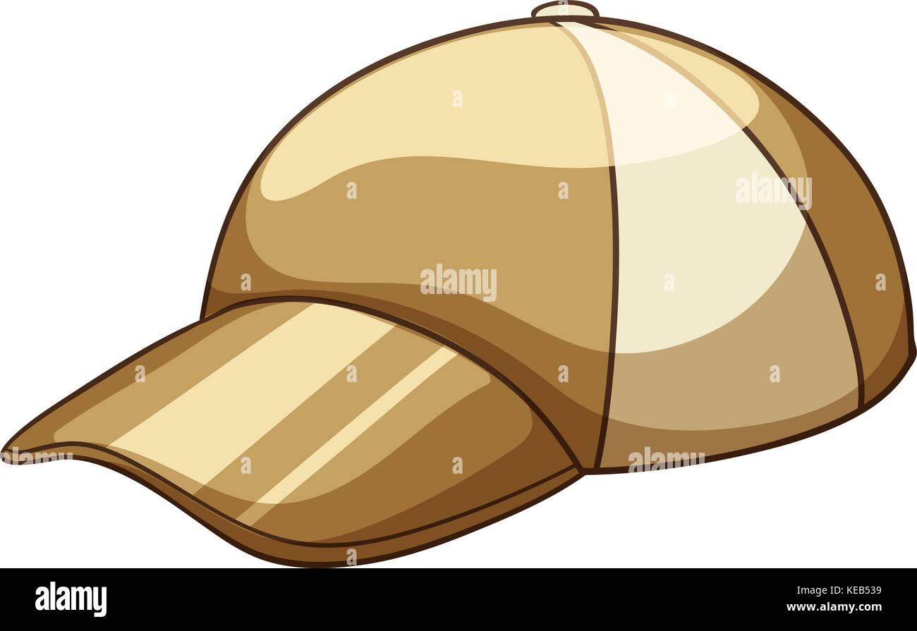 Single brown and white cap Stock Vector Image & Art - Alamy