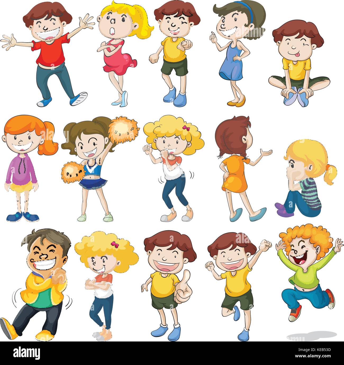 Illustration characters different actions hi-res stock photography and ...