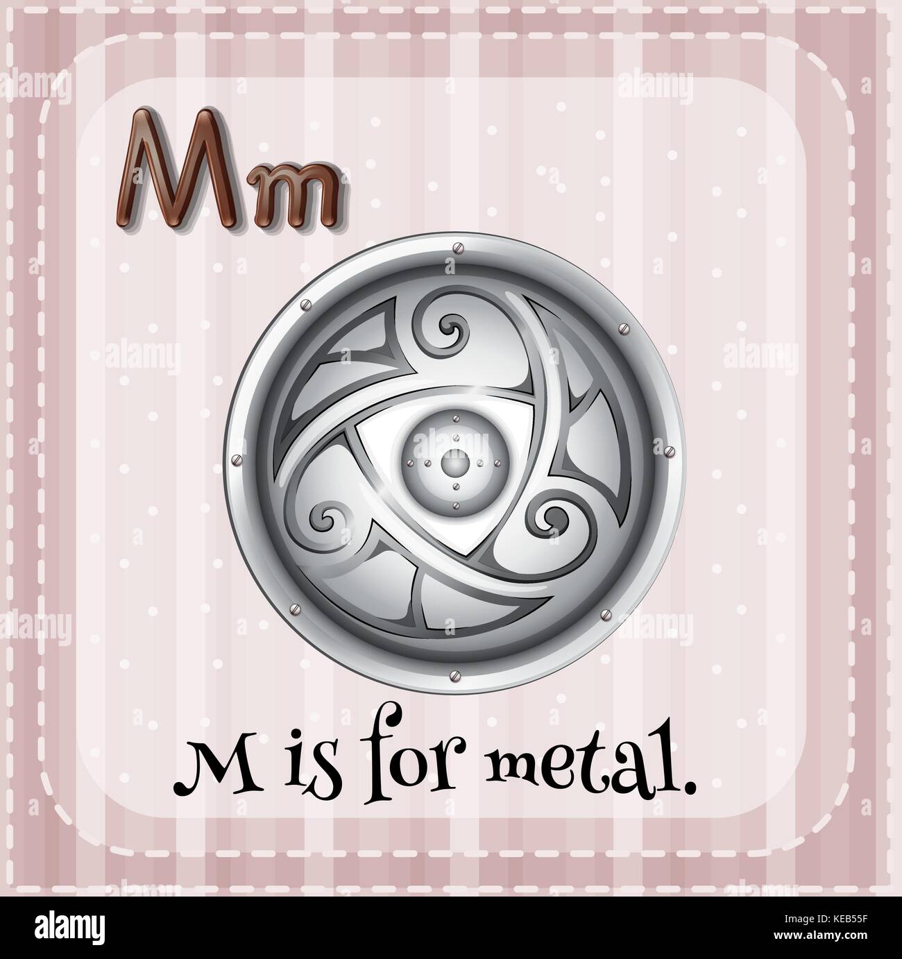 Flashcard letter M is for metal Stock Vector Image & Art - Alamy