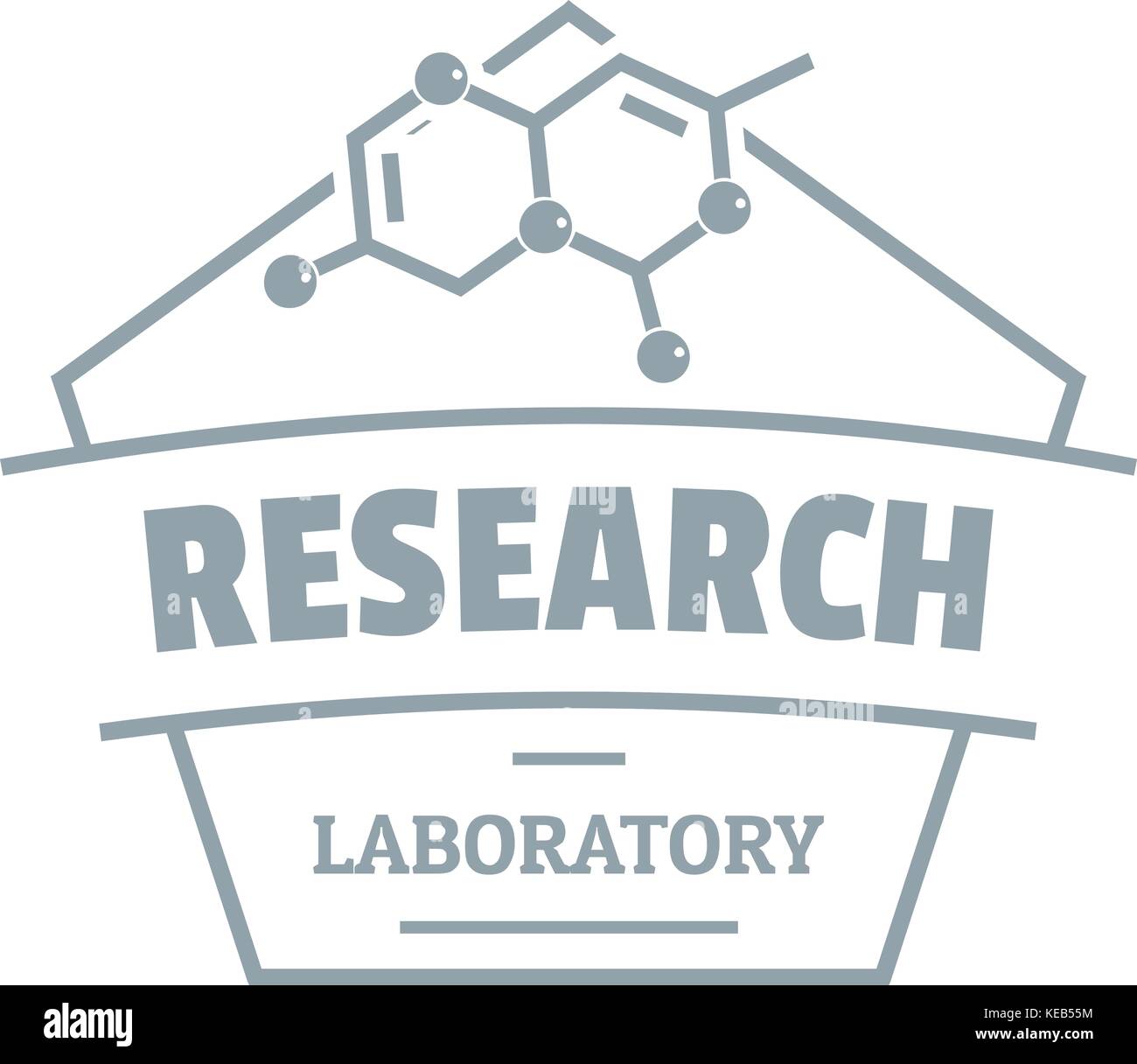 Research molecular logo, simple gray style Stock Vector Image & Art - Alamy