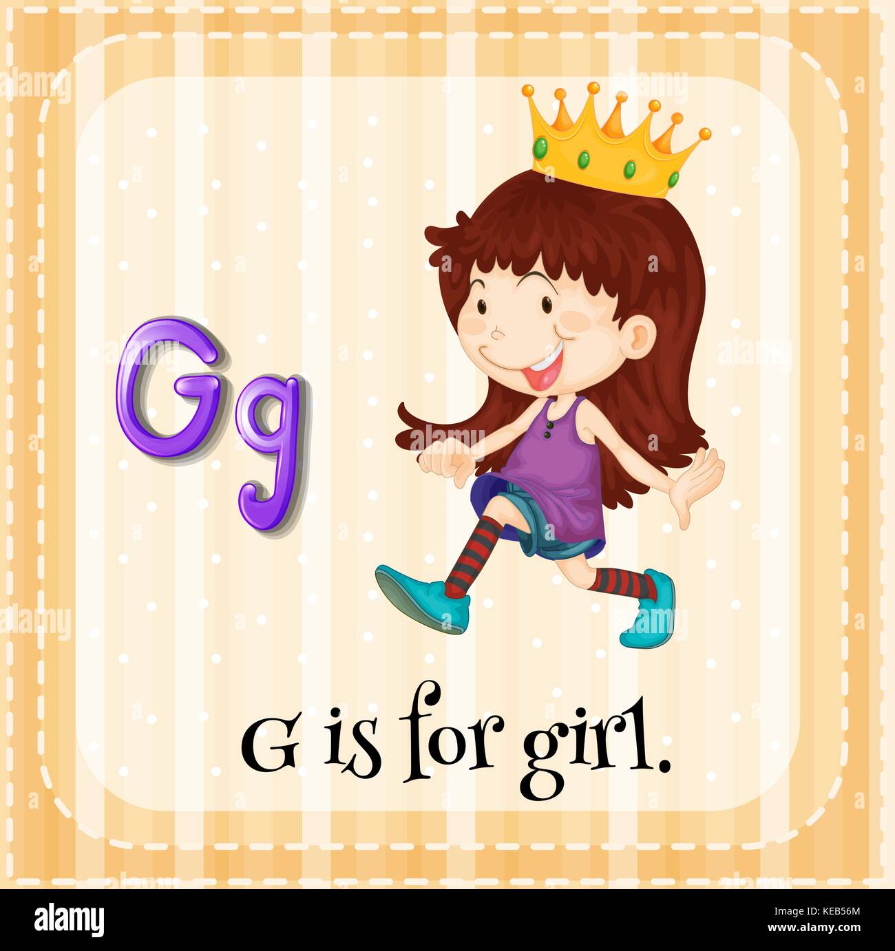 Flashcard letter crown illustration hi-res stock photography and images ...