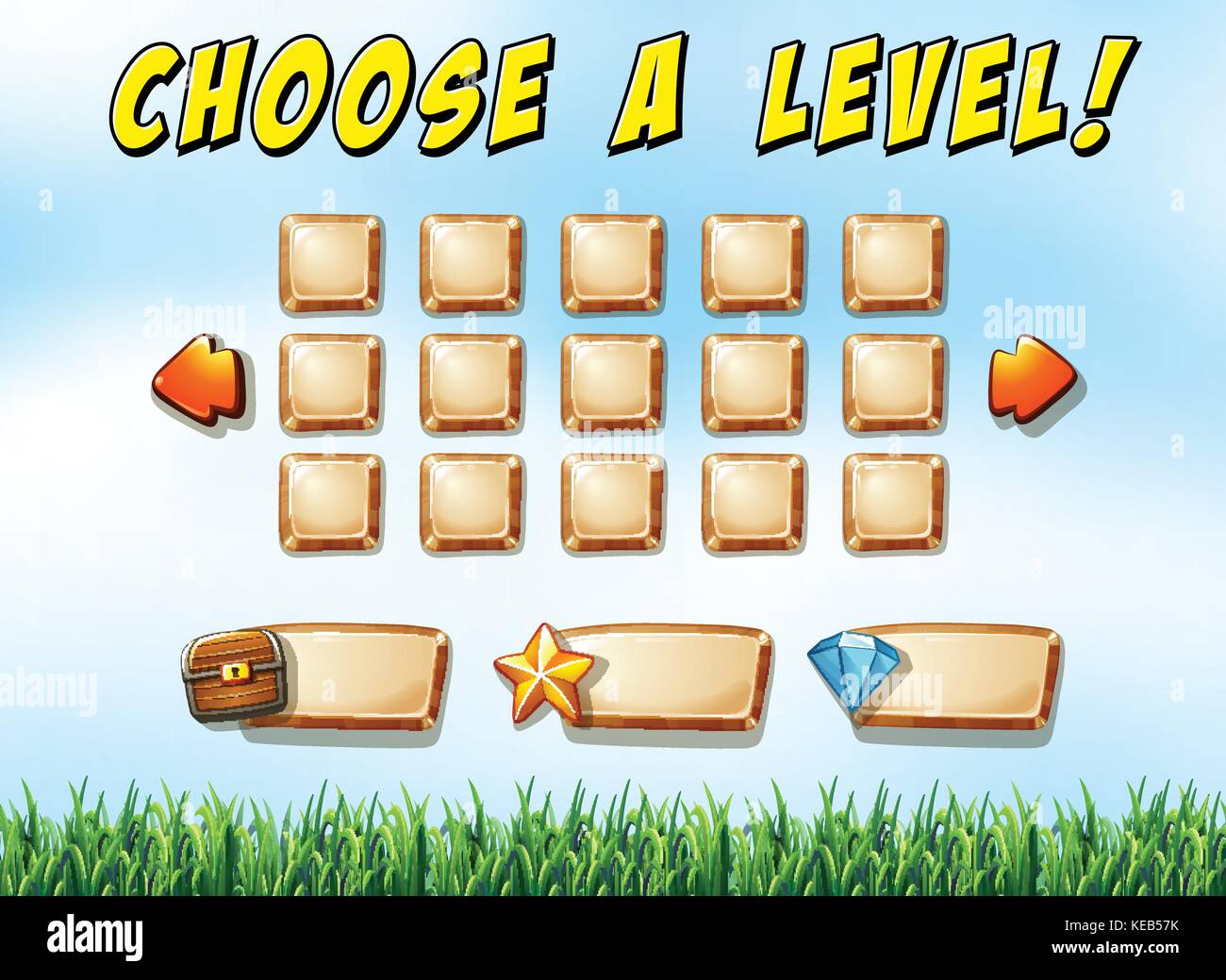 Game template with field of grass background Stock Vector Image & Art ...