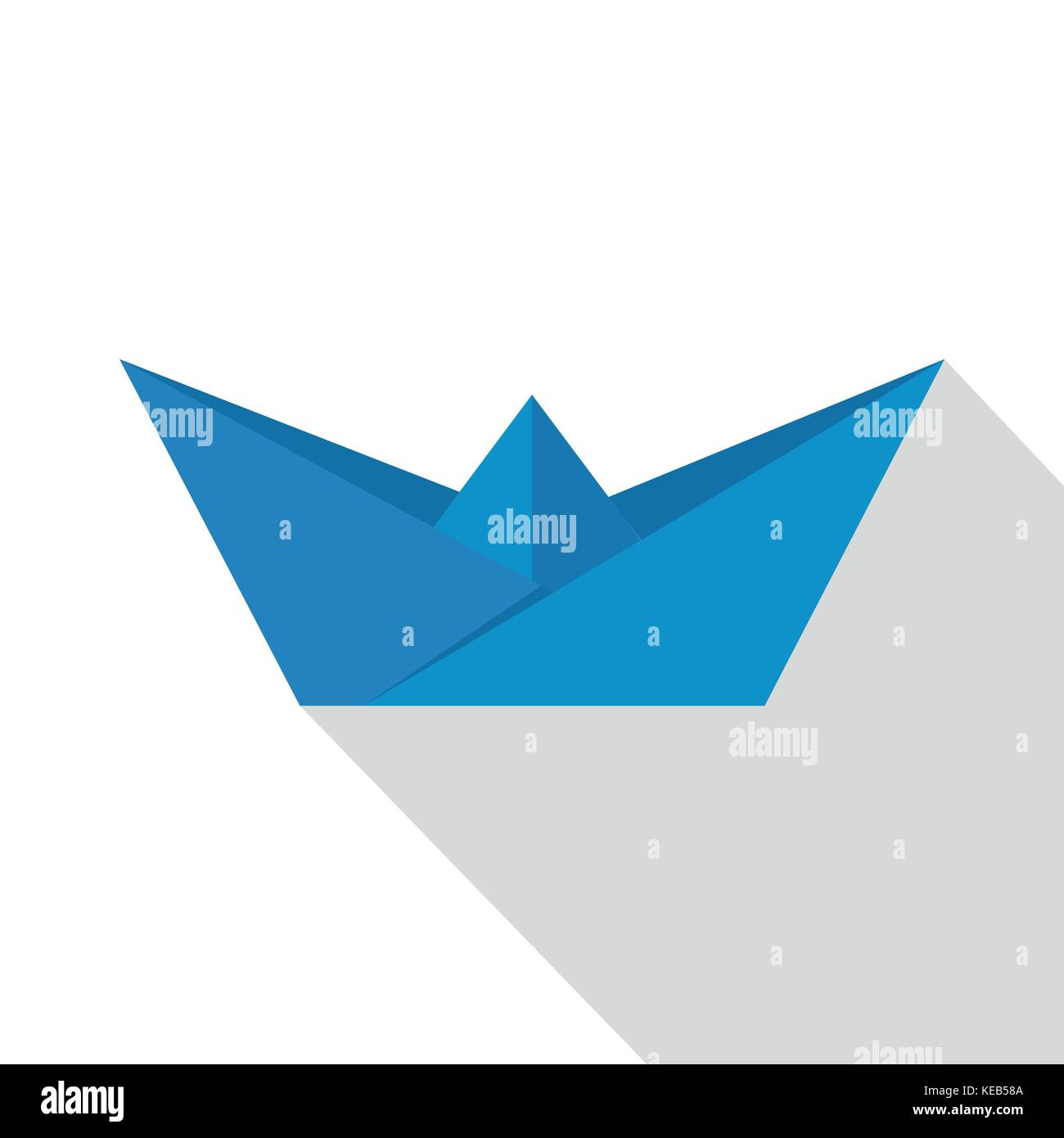 Origami ship icon flat Stock Vector Images - Alamy
