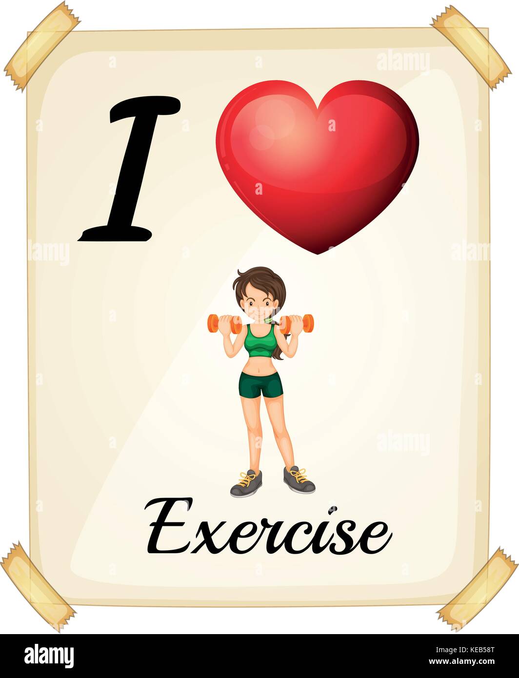 I love exercise banner Stock Vector Image & Art - Alamy