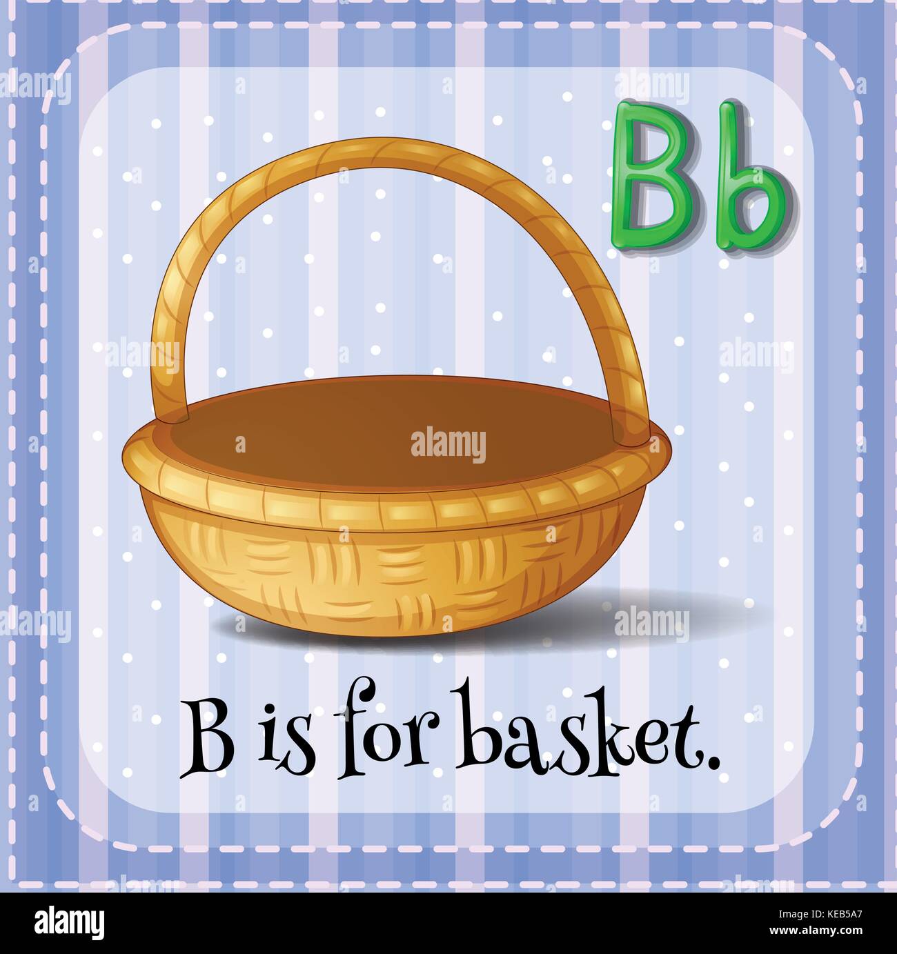 Flashcard letter B is for basket Stock Vector Image & Art - Alamy
