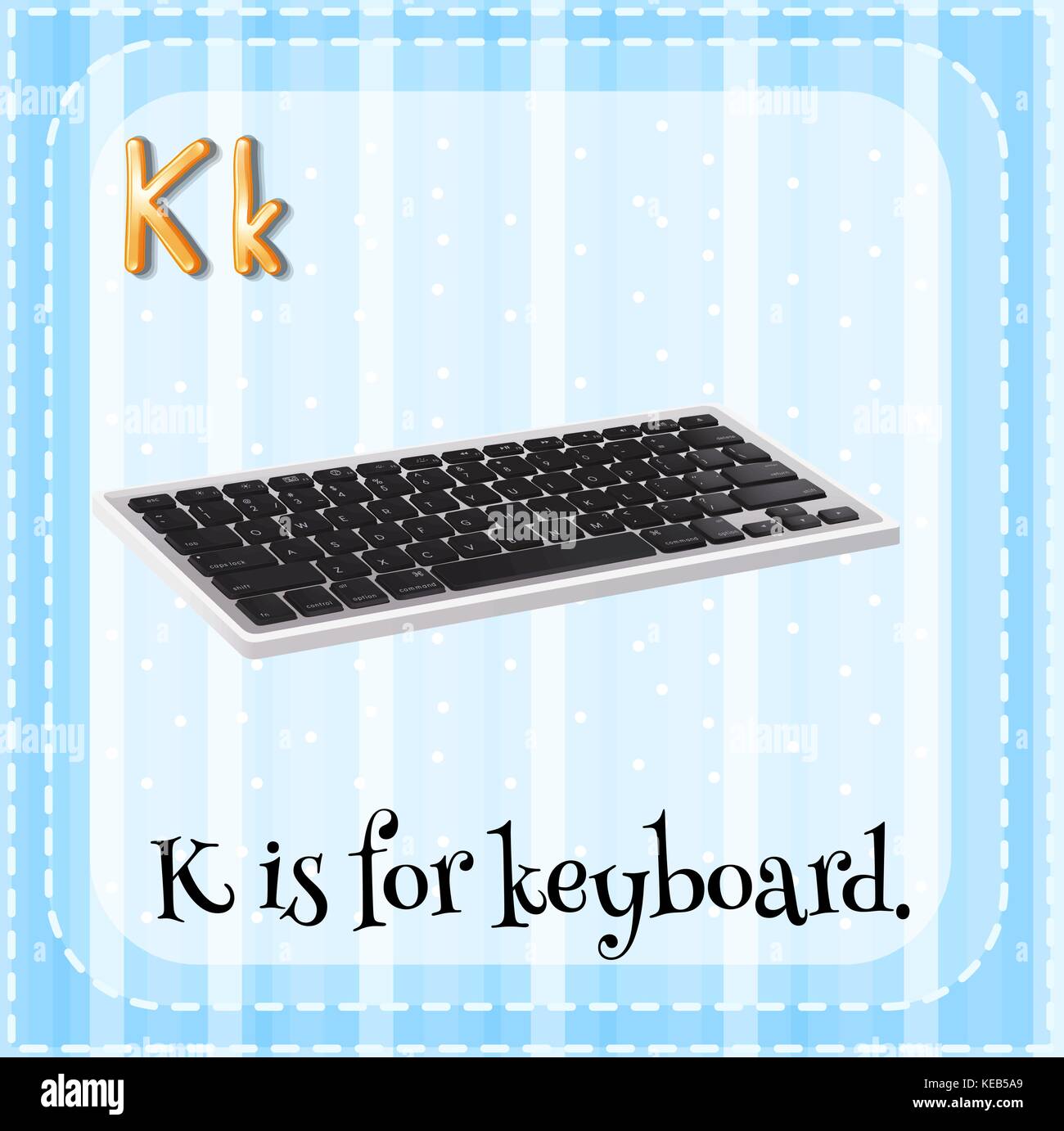Flashcard letter K is for keyboard Stock Vector Image & Art - Alamy