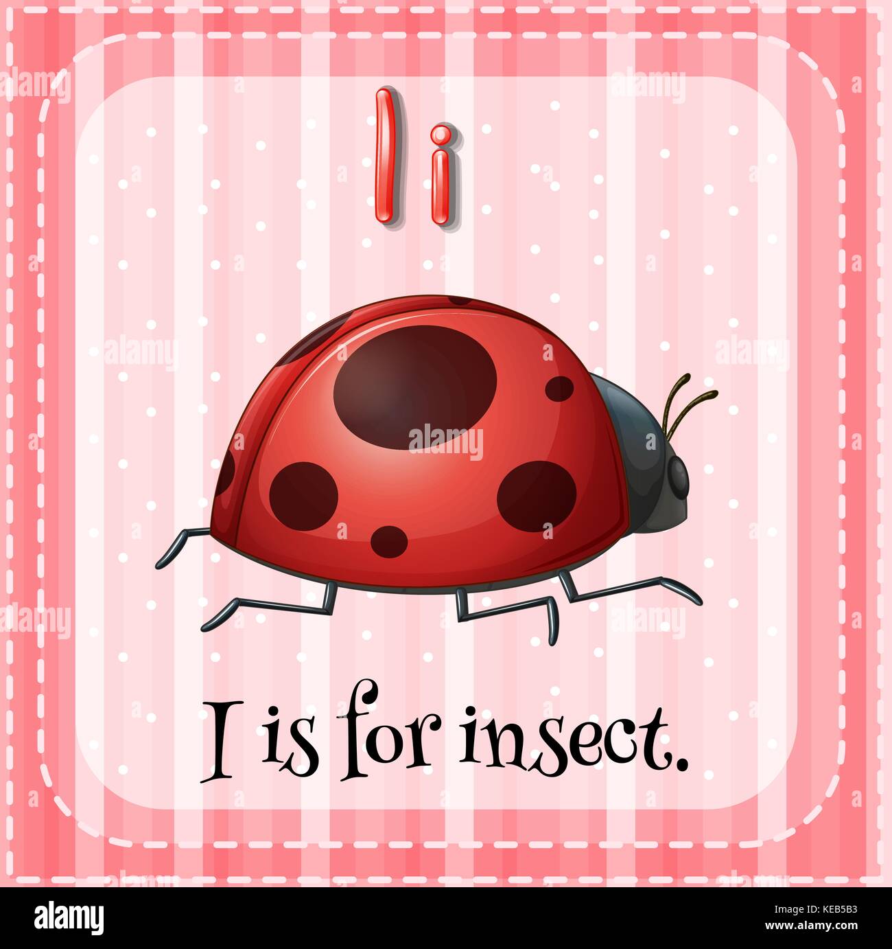Flashcard letter I is for insect Stock Vector Image & Art - Alamy