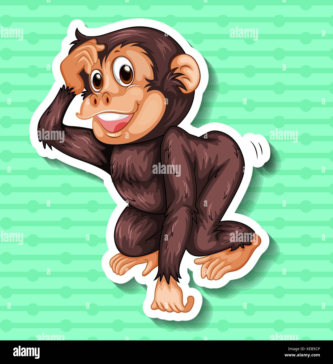 Green monkey Stock Vector Images - Alamy