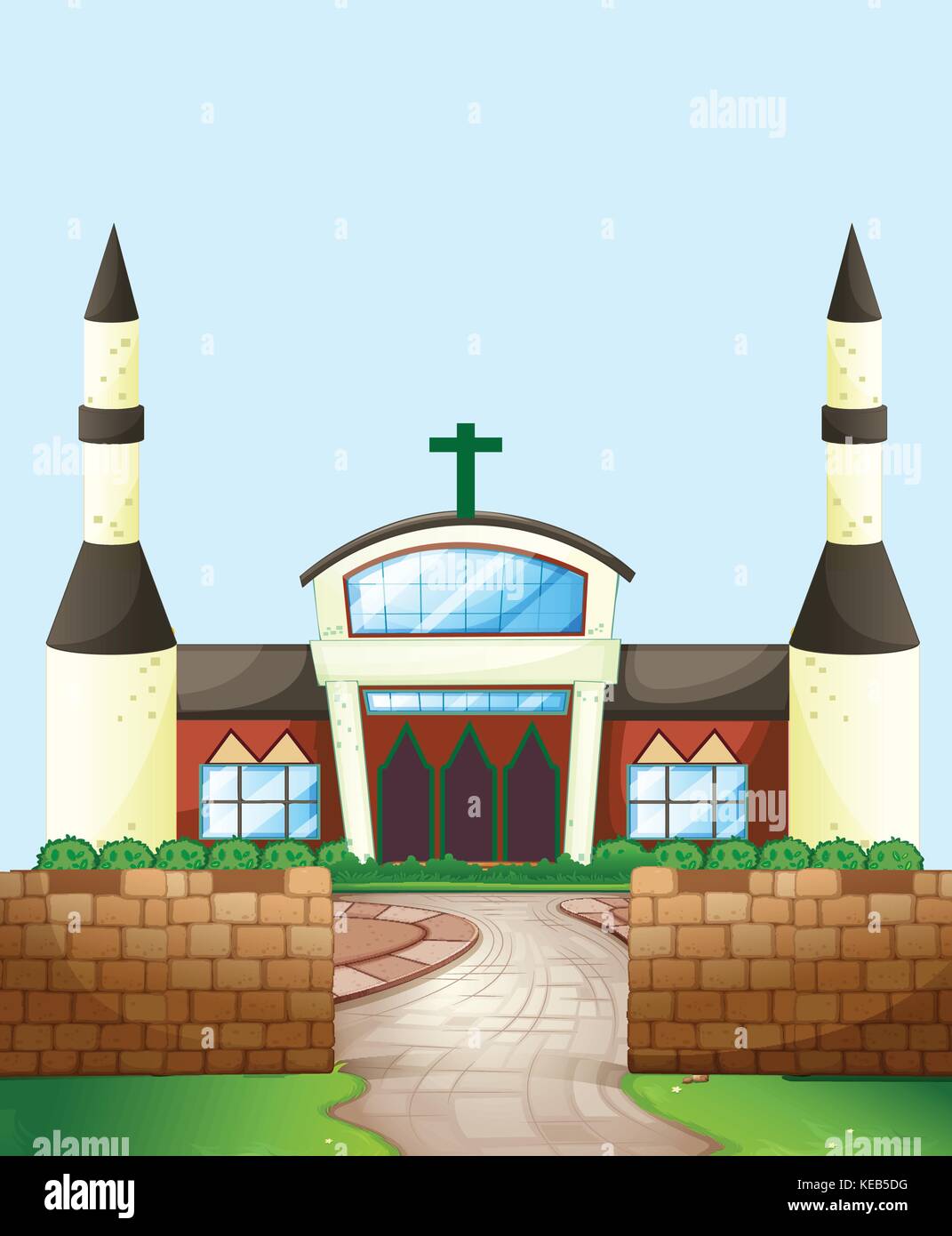 Pavement church Stock Vector Images - Alamy