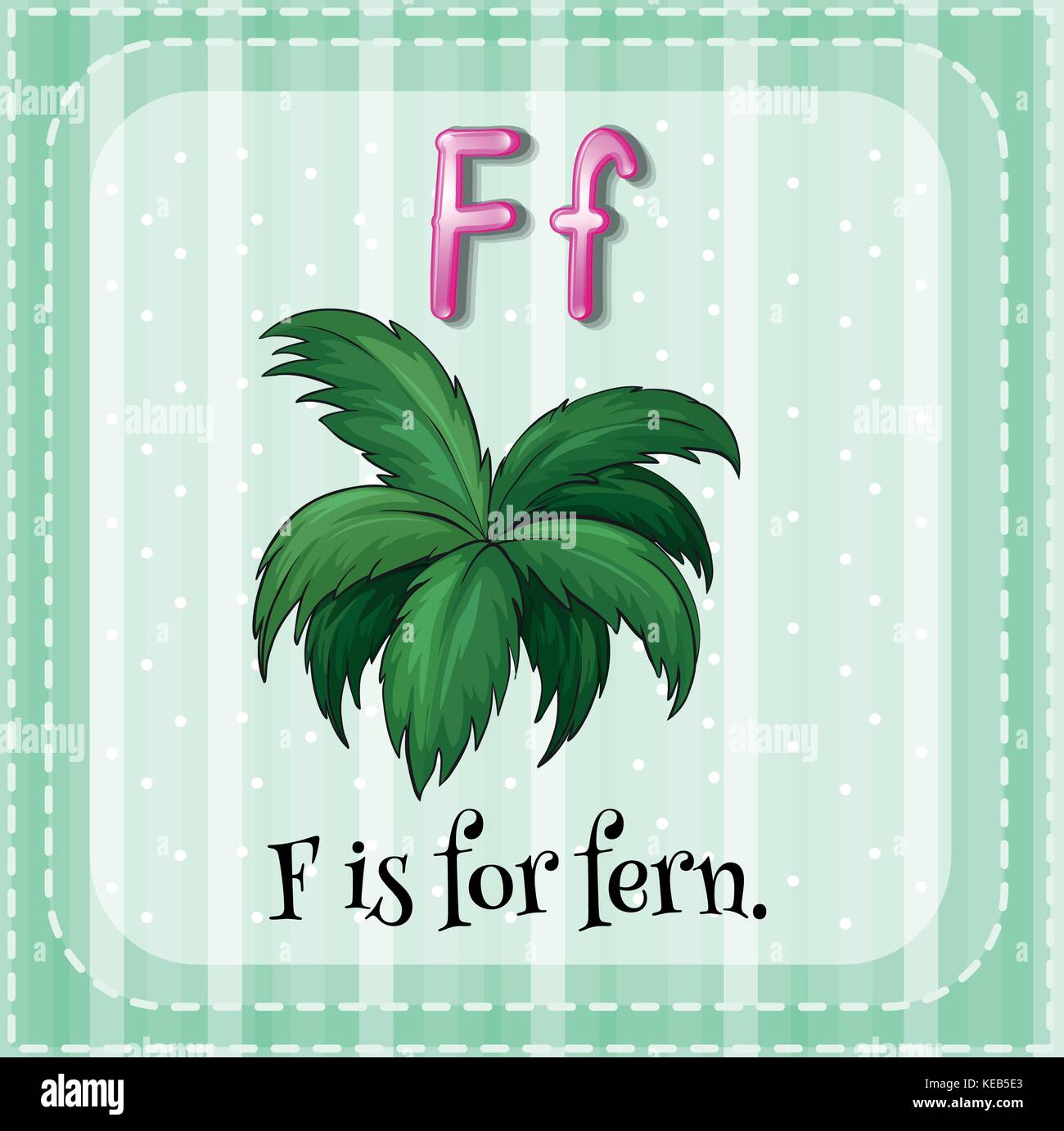 Flashcard letter F is for fern Stock Vector Image & Art - Alamy