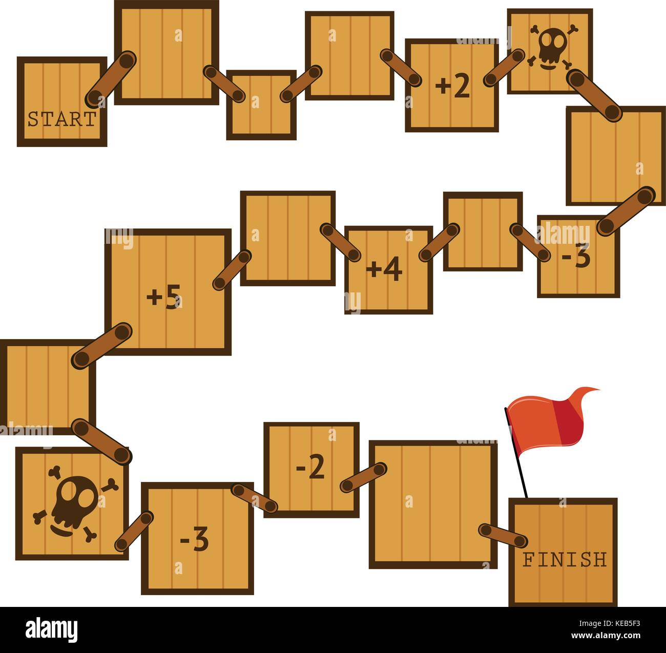 Illustration of a boardgame template with wooden moves Stock Vector ...