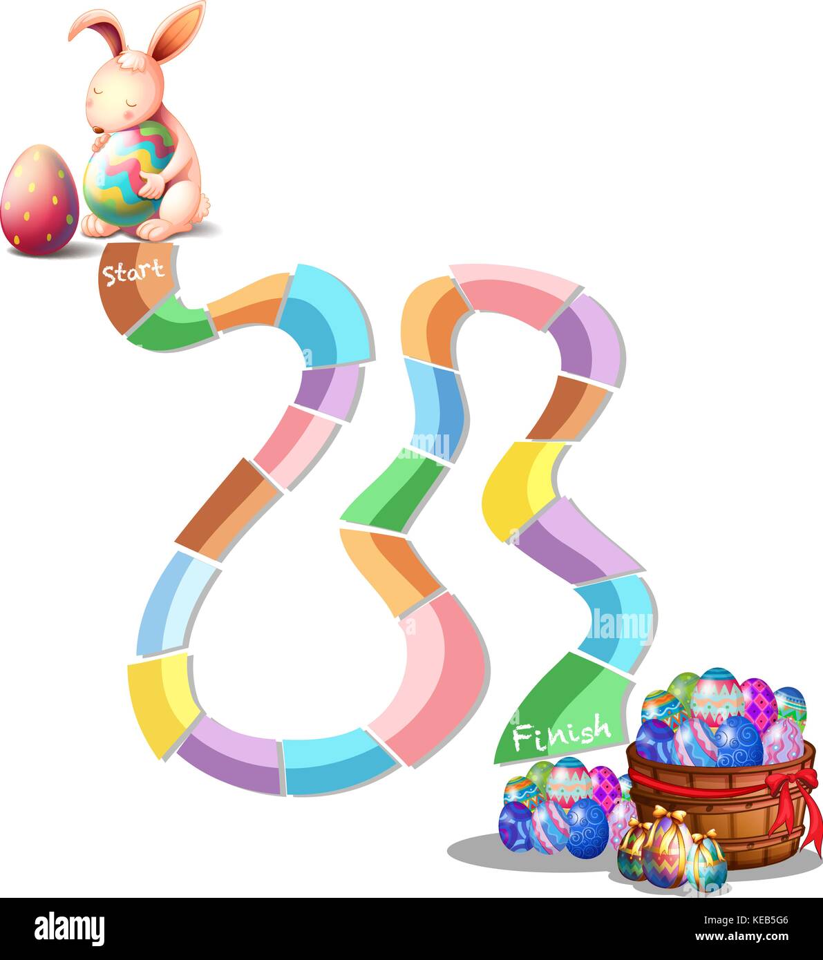 Illustration of a boardgame with easter theme Stock Vector Image & Art ...