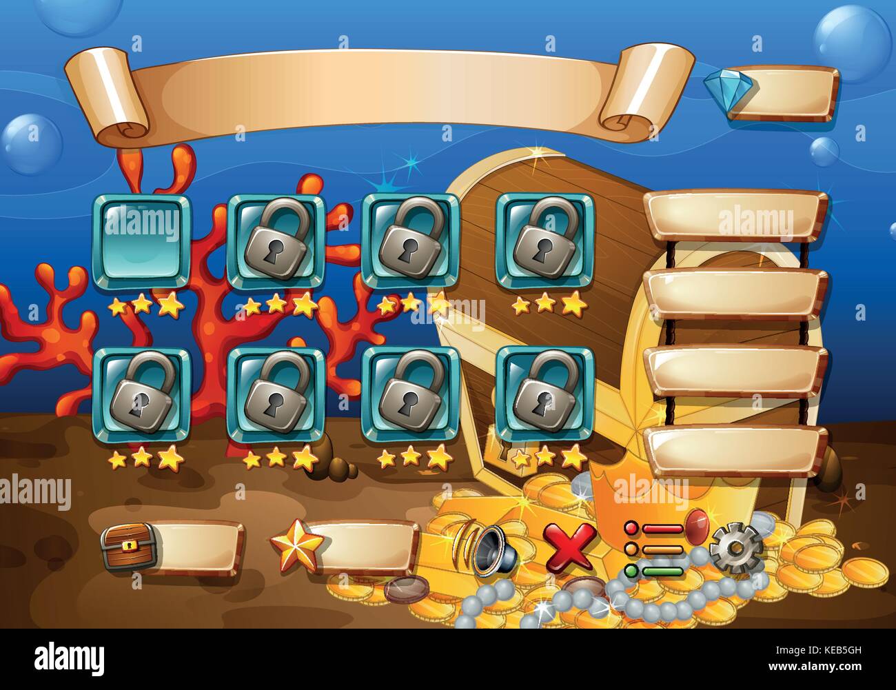 Underwater ocean game level hi-res stock photography and images - Alamy