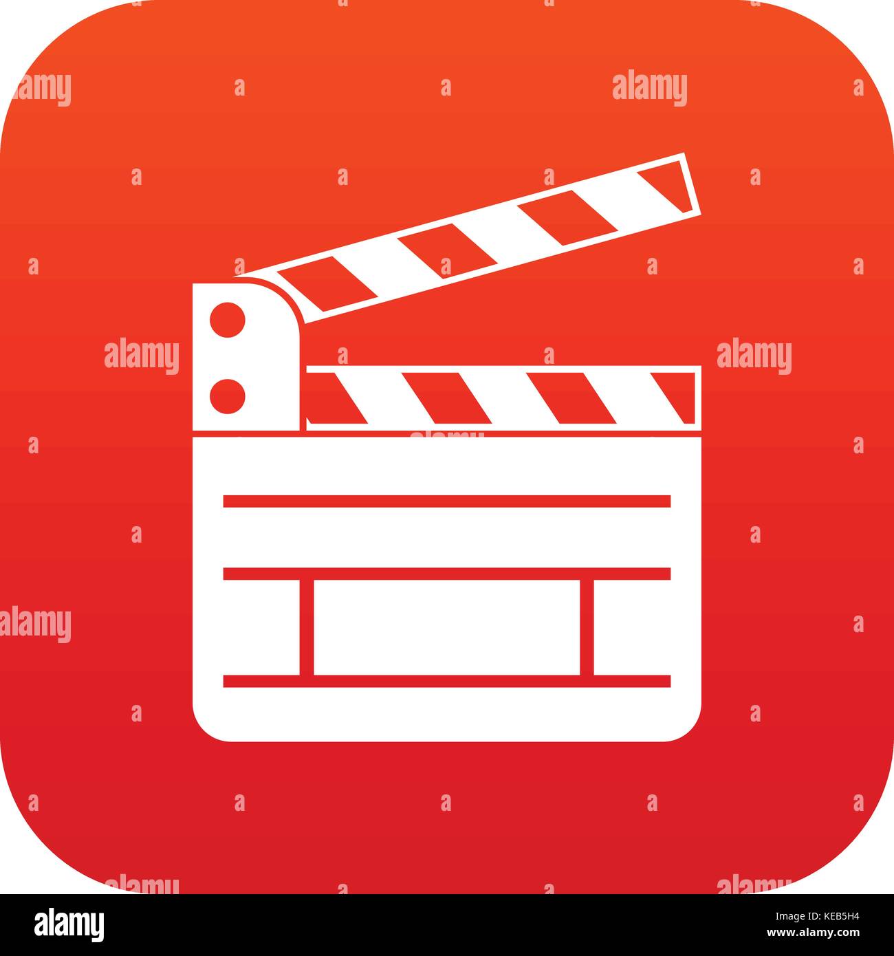 Clapperboard icon digital red Stock Vector Image & Art - Alamy