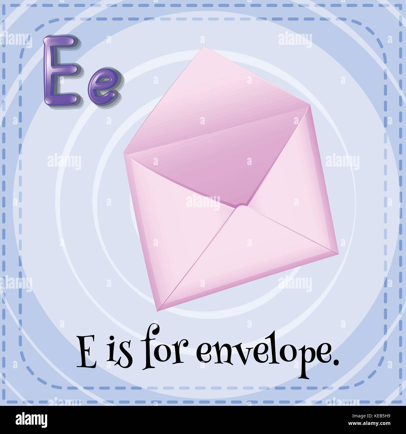 Flashcard letter E is for envelope Stock Vector Image & Art - Alamy