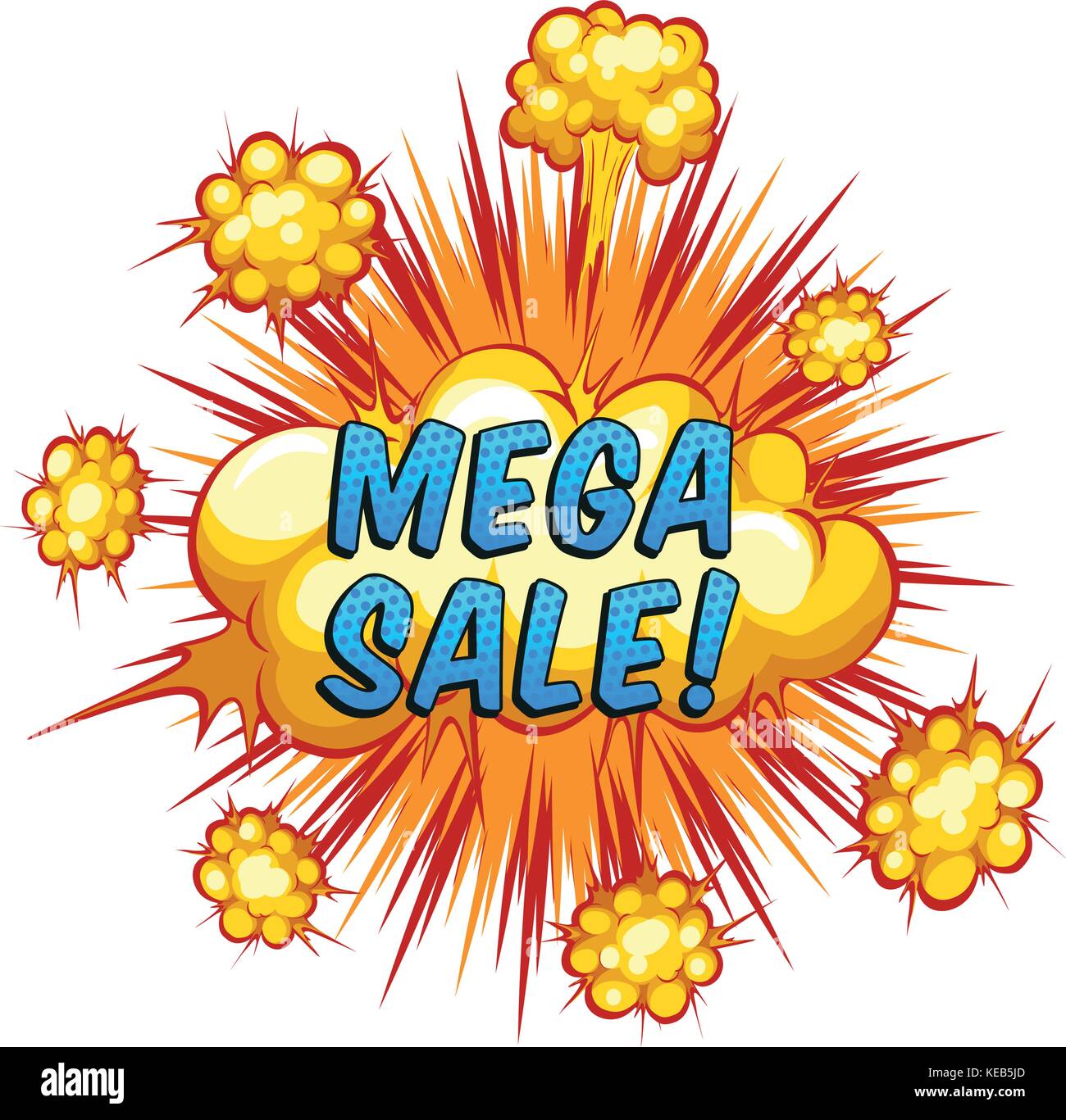 Mega sale with cloud explosion background Stock Vector Image & Art - Alamy