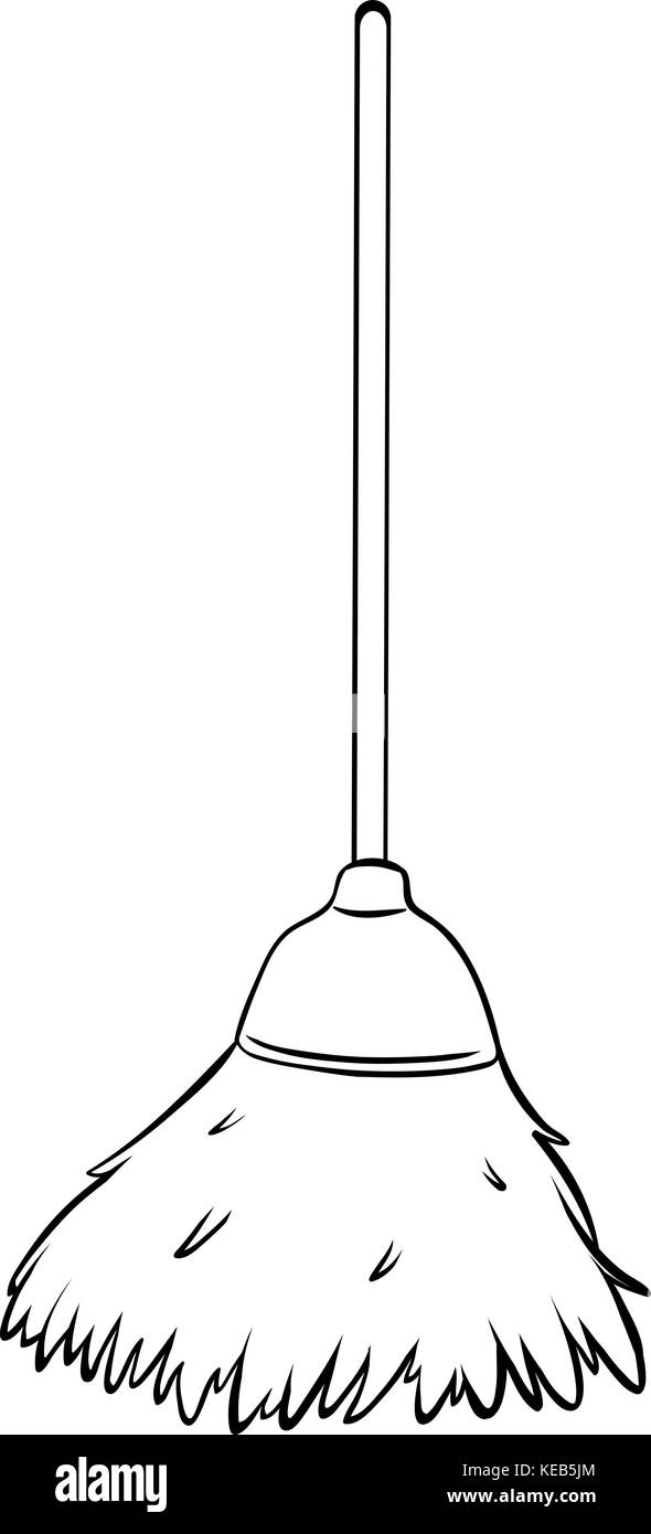 Close up broom with long handle Stock Vector Image & Art - Alamy