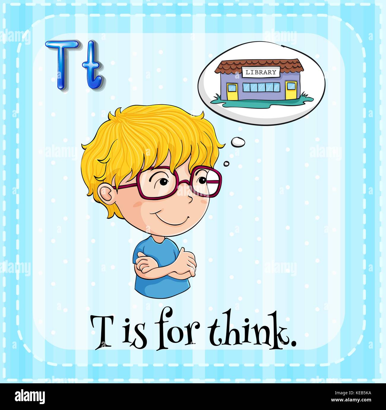 Flashcard letter T is for think Stock Vector Image & Art - Alamy