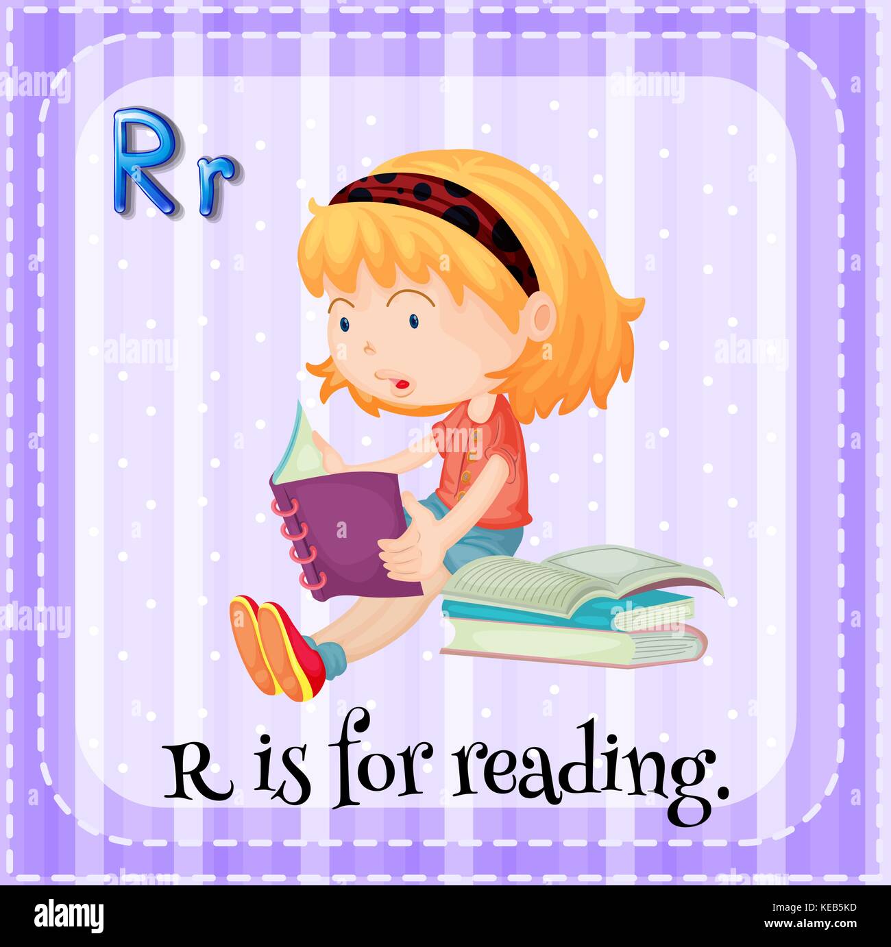 Flashcard letter R is for reading Stock Vector Image & Art - Alamy