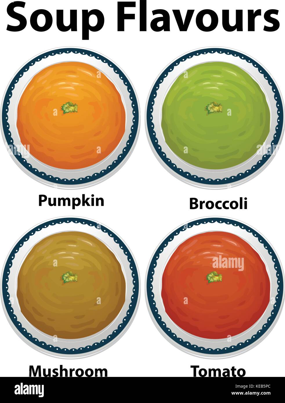 Cooked soup ingredient Stock Vector Images - Alamy