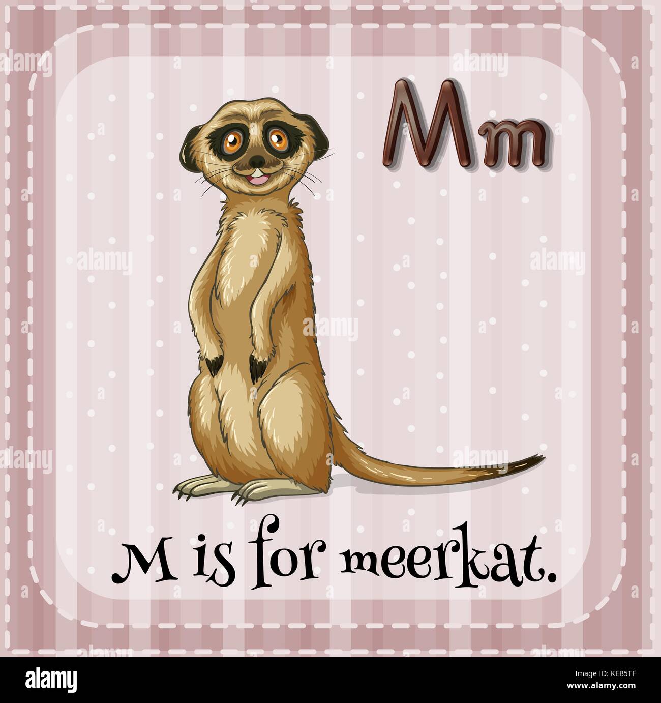 Flashcard letter M is for meerkat Stock Vector Image & Art - Alamy