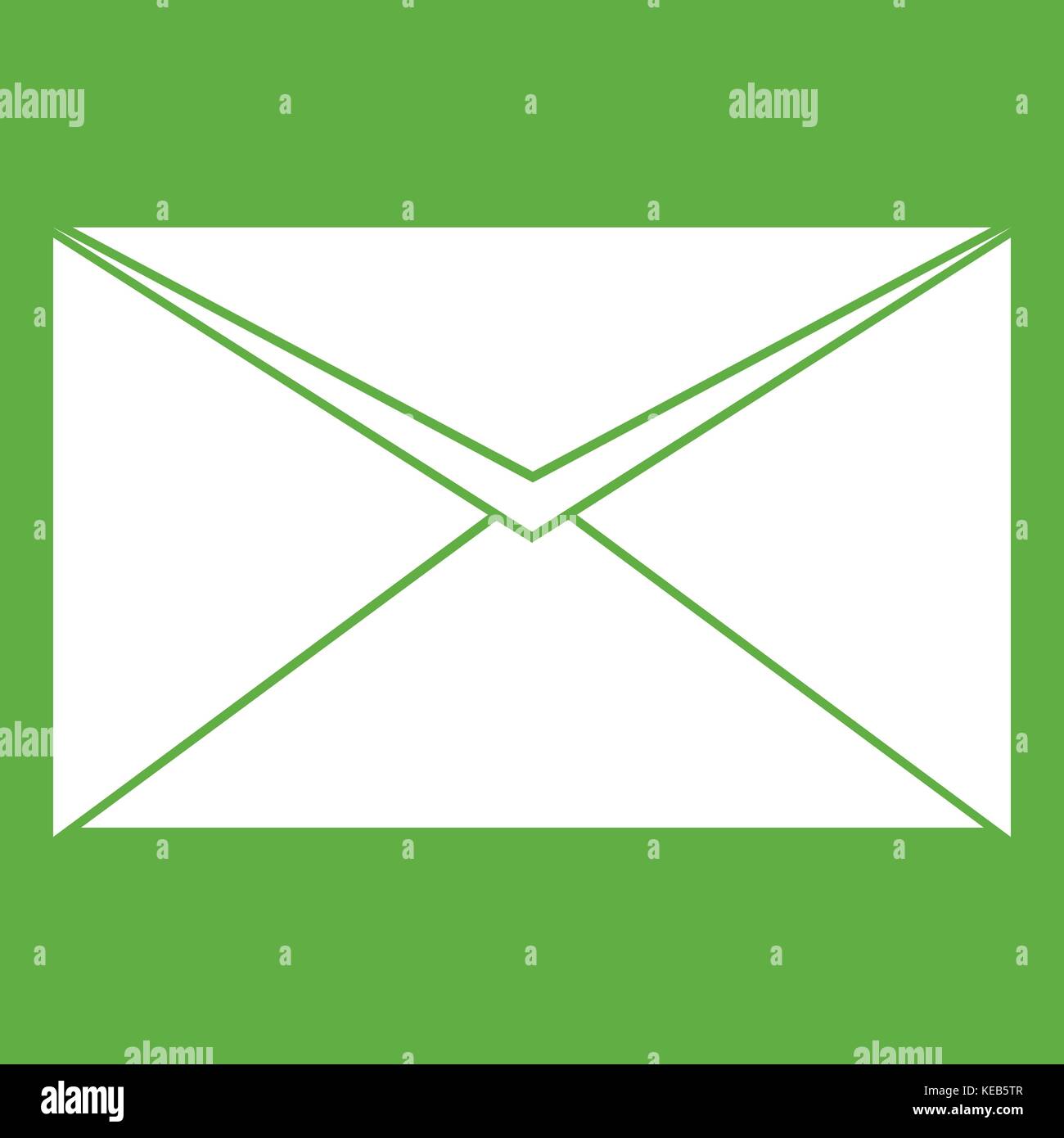 Closed envelope icon green Stock Vector Image & Art - Alamy