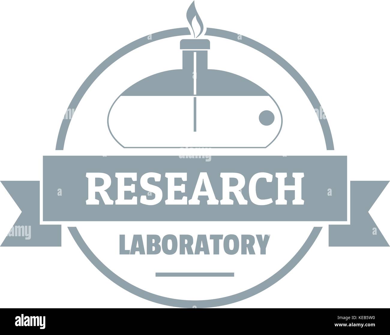 Research laboratory logo, simple gray style Stock Vector Image & Art ...