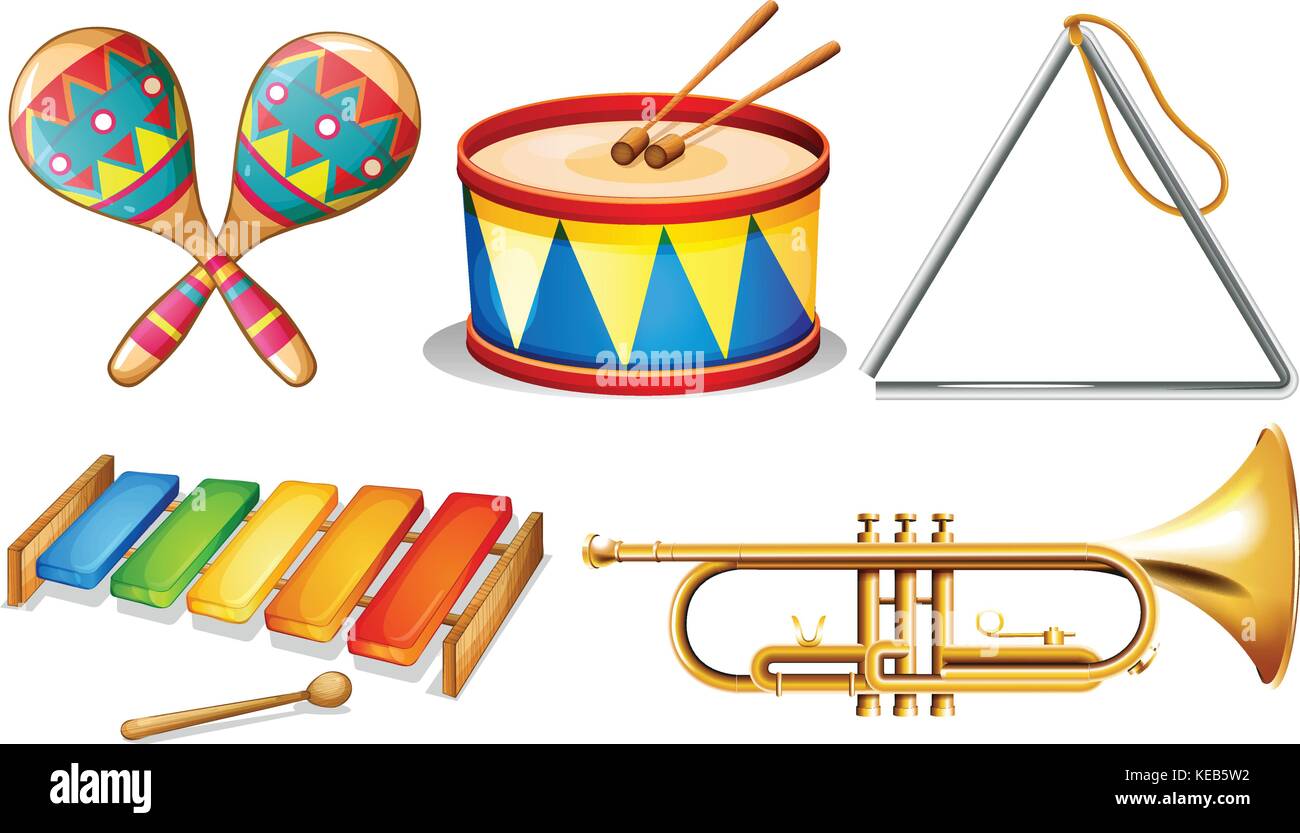 Illustration of different musical instruments Stock Vector Image & Art ...