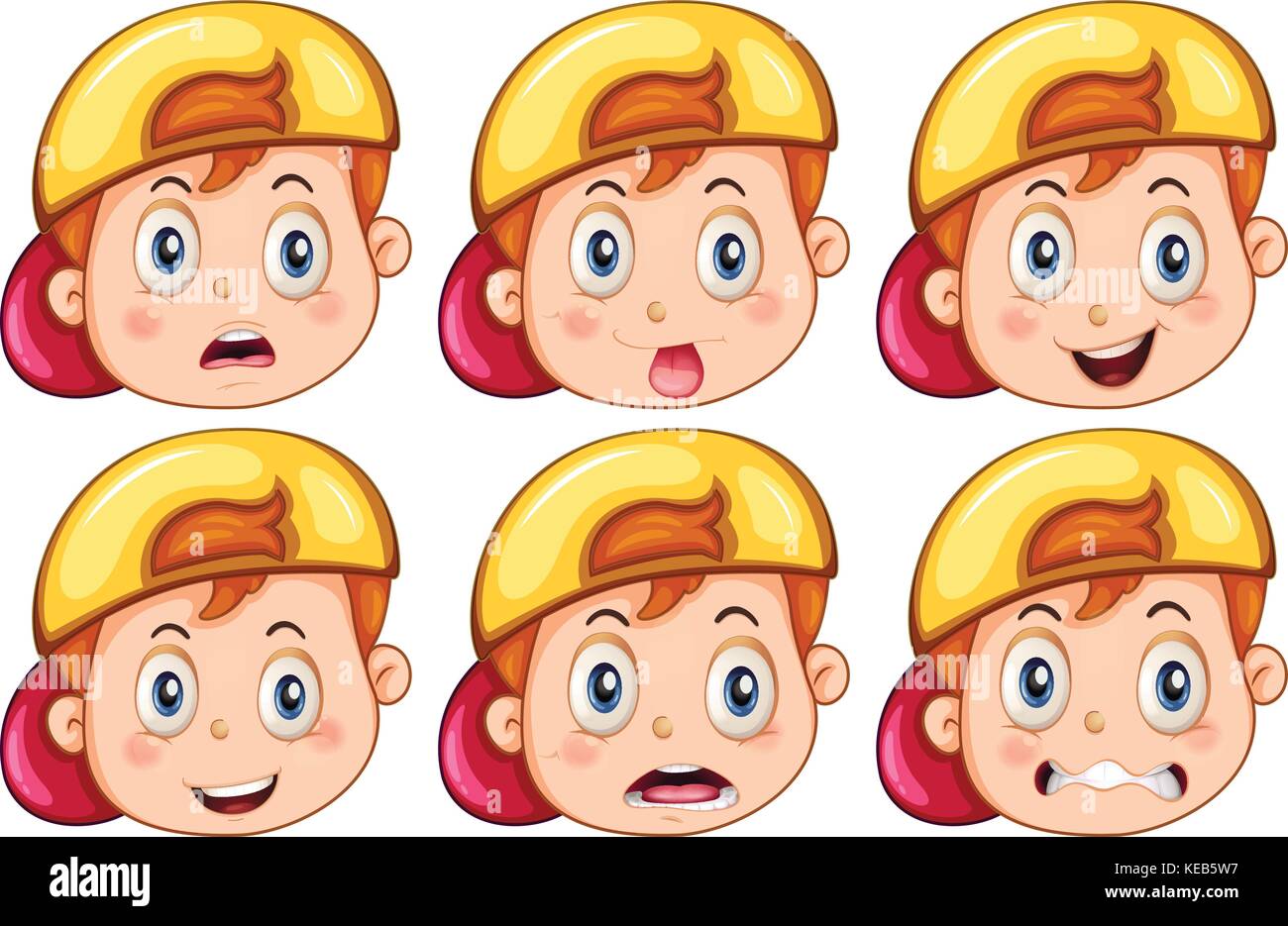 Boy with facial expressions Stock Vector Image & Art - Alamy