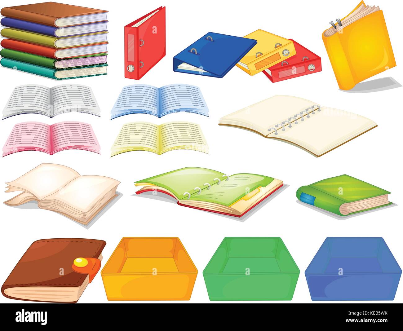 Set of books in different view Stock Vector Image & Art - Alamy