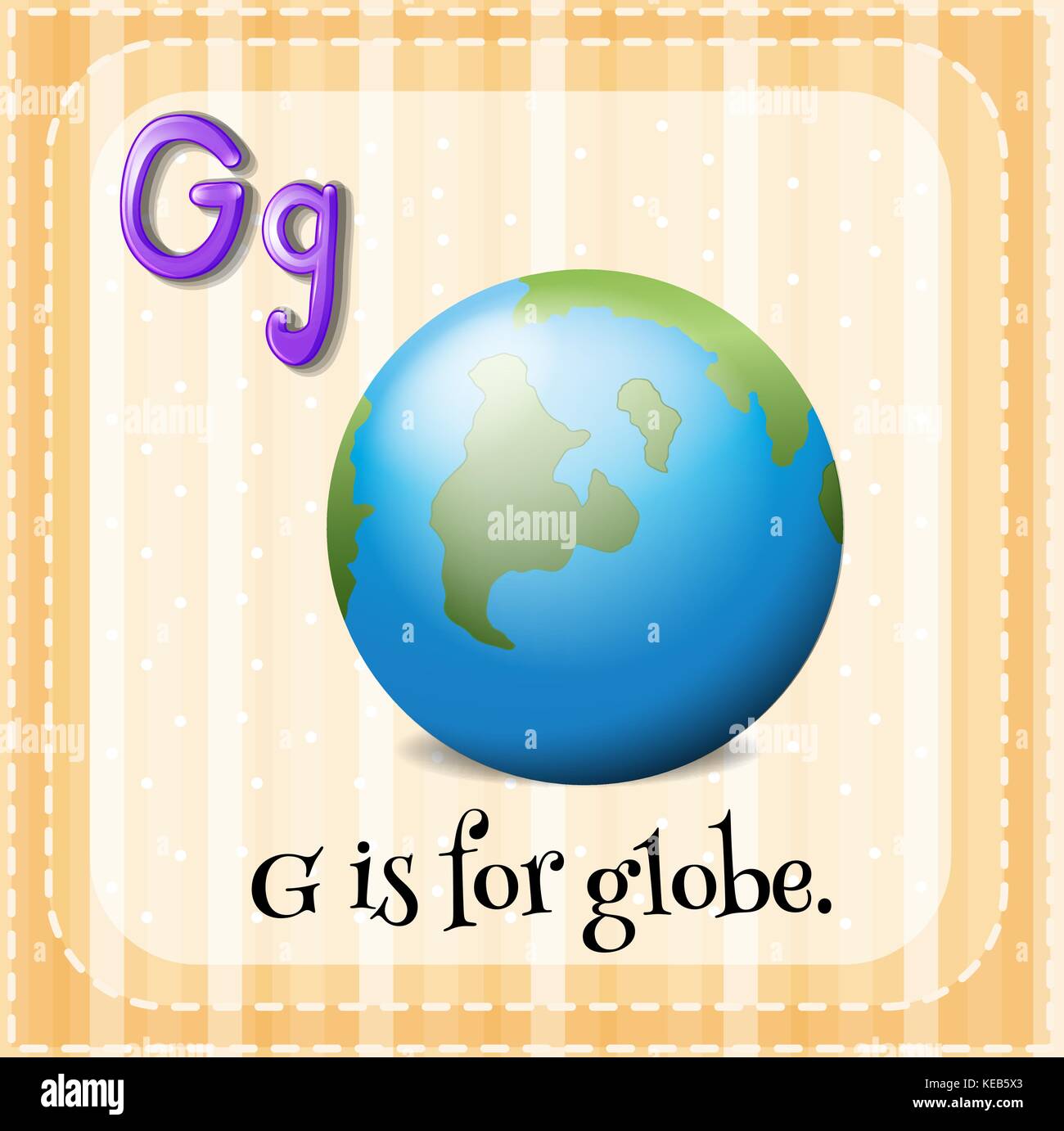 Flashcard letter G is for globe Stock Vector Image & Art - Alamy